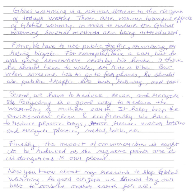 Myself Essay Grade 7 Admission Essay